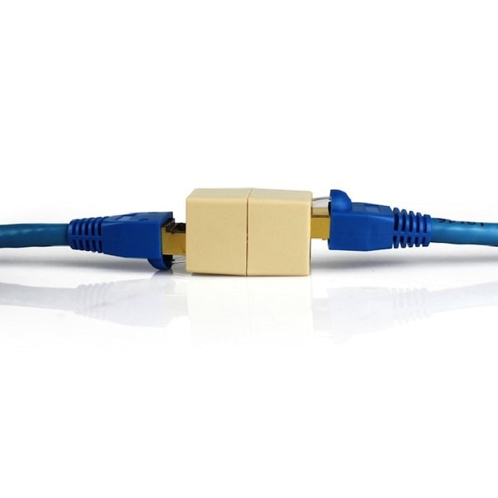 Adaptor pentru prelungire cablu retea FTP/UTP/RJ45, mama-mama ...