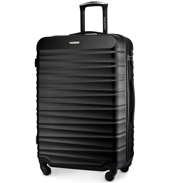 Troler mare, Zagatto®, Negru, Dimensiune 75x48x29 cm, Troller bagaj ...