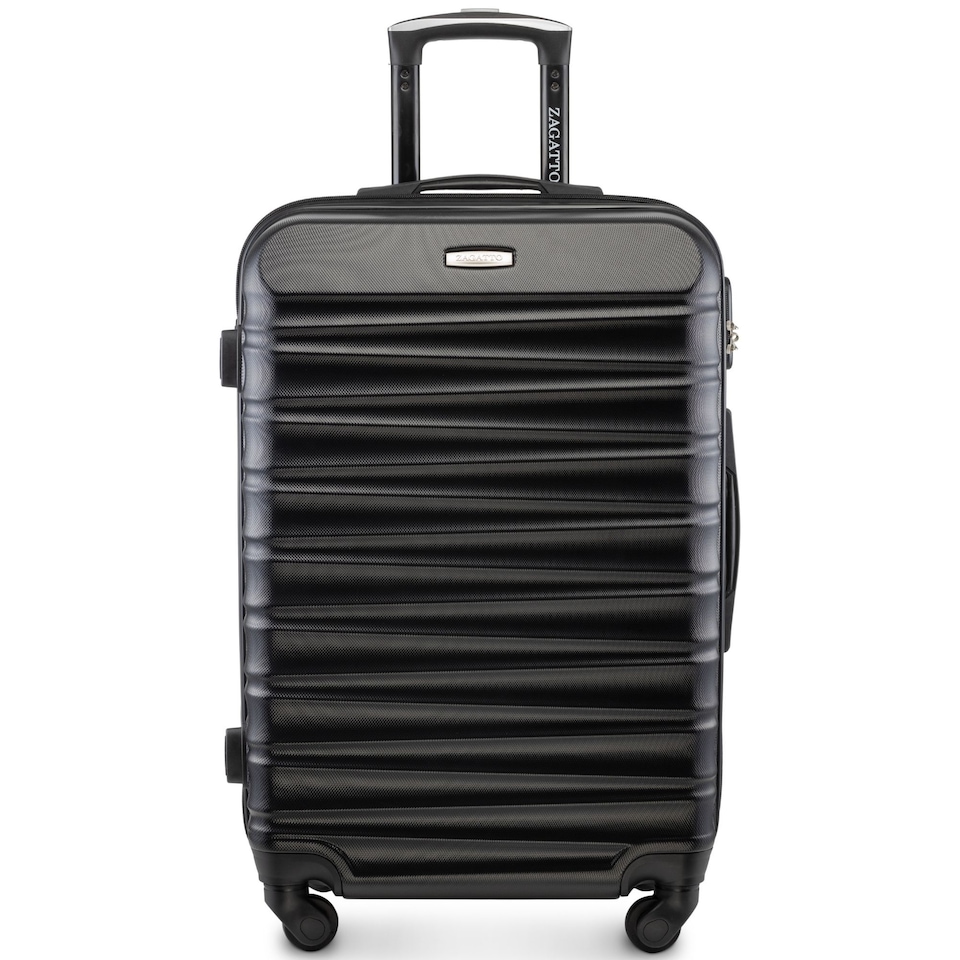 Troler mediu, Zagatto®, Negru, Dimensiuni 65x42x26 cm, Troller bagaj ...