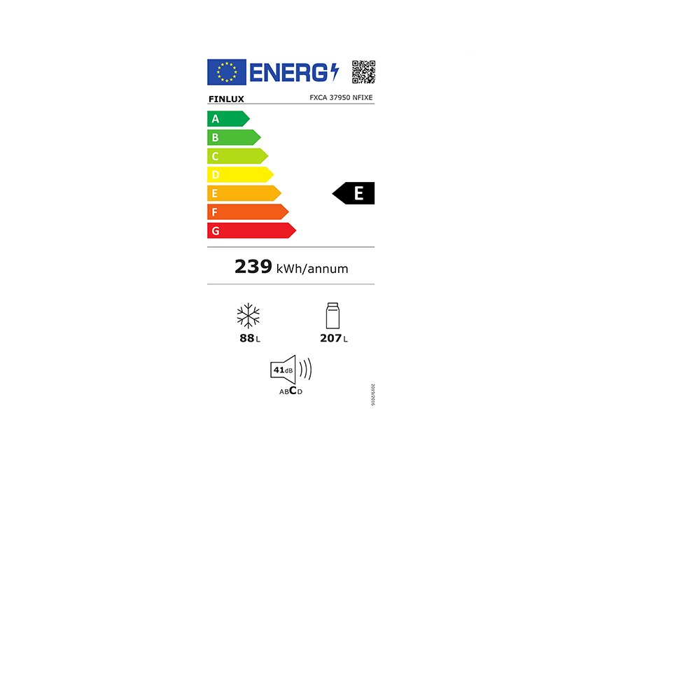 Frigider cu congelator Finlux FXCA 37950 NFIXE, capacitate 295 l, clasa ...