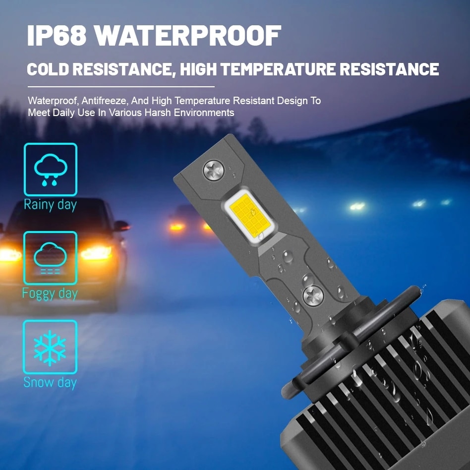 2 db Xenon LED autós izzókészlet, MOSMAOO®, D1S, Plug&Play, 6000K ...