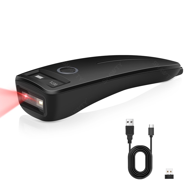 Mini Cititor coduri de bare, SHAWTY, S0121, Suport scanner 1D/2D/QR ...