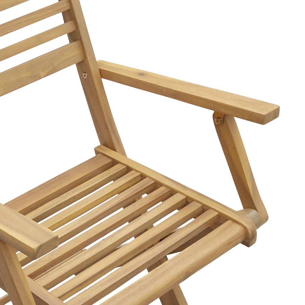 Set scaune gradina pliante vidaXL, 8 buc, 54,5x61,5x86,5cm, lemn masiv ...