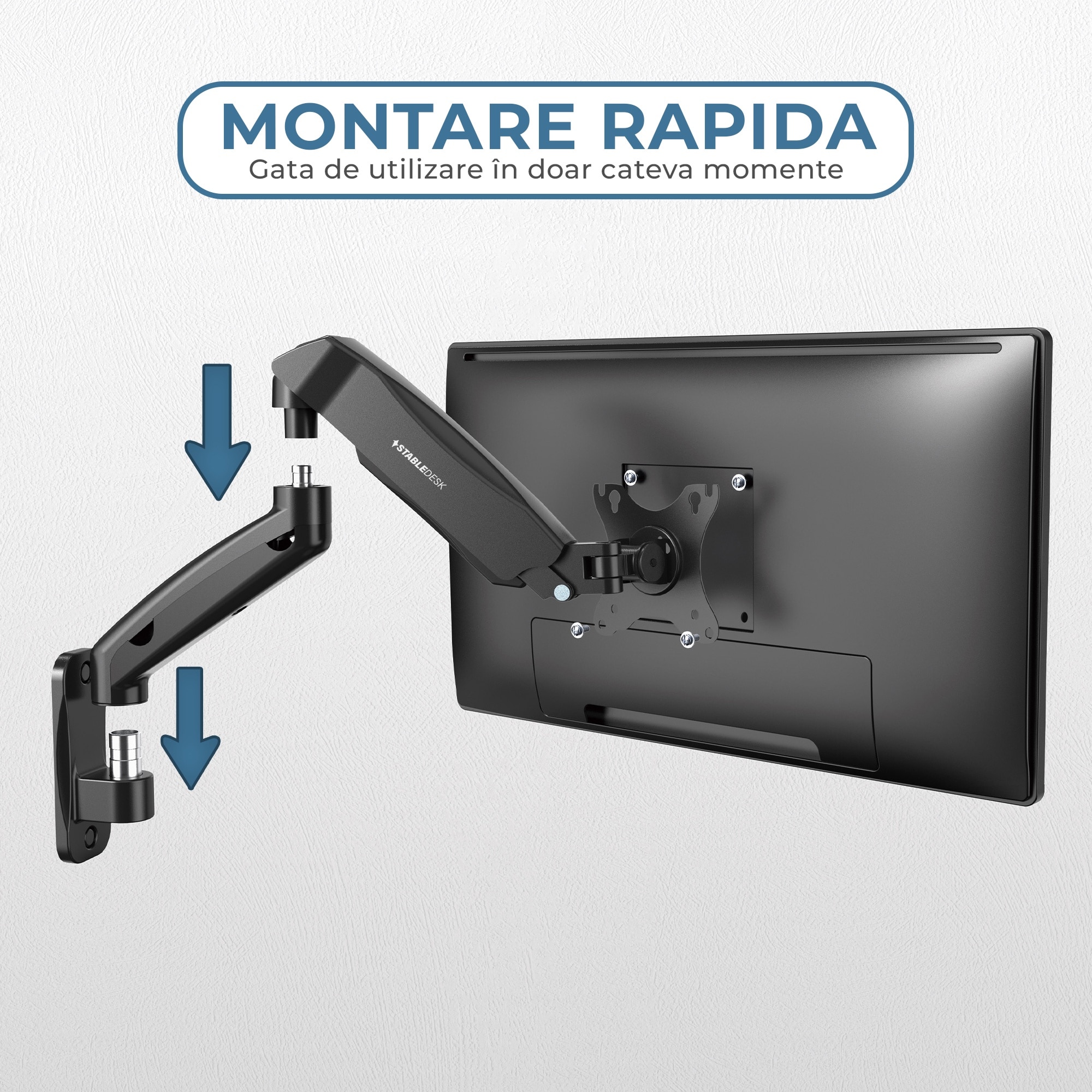 Suport 2 monitoare 17-32" inch, Prindere de perete, Brat dublu Reglabil ...