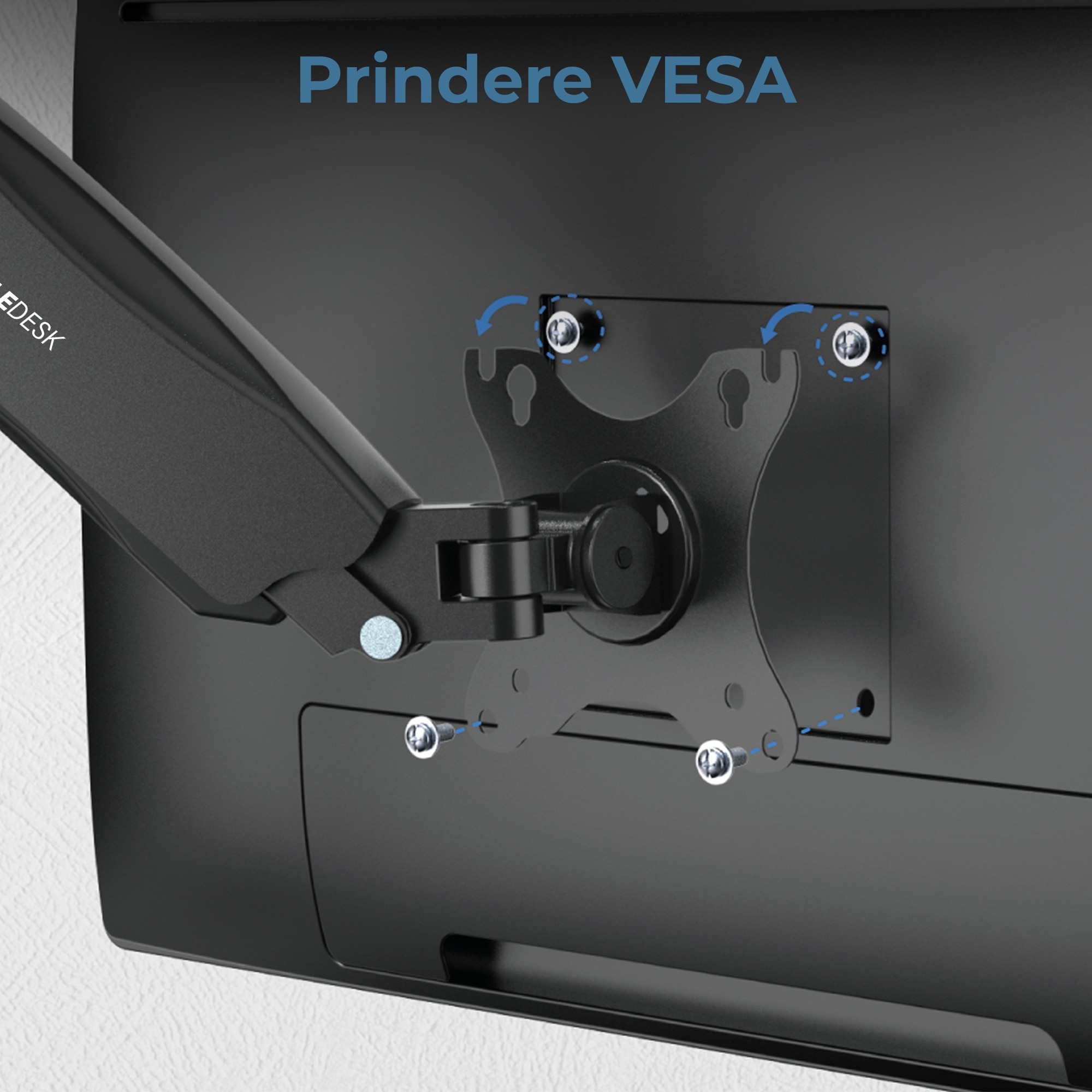 Suport 2 monitoare 17-32" inch, Prindere de perete, Brat dublu Reglabil ...