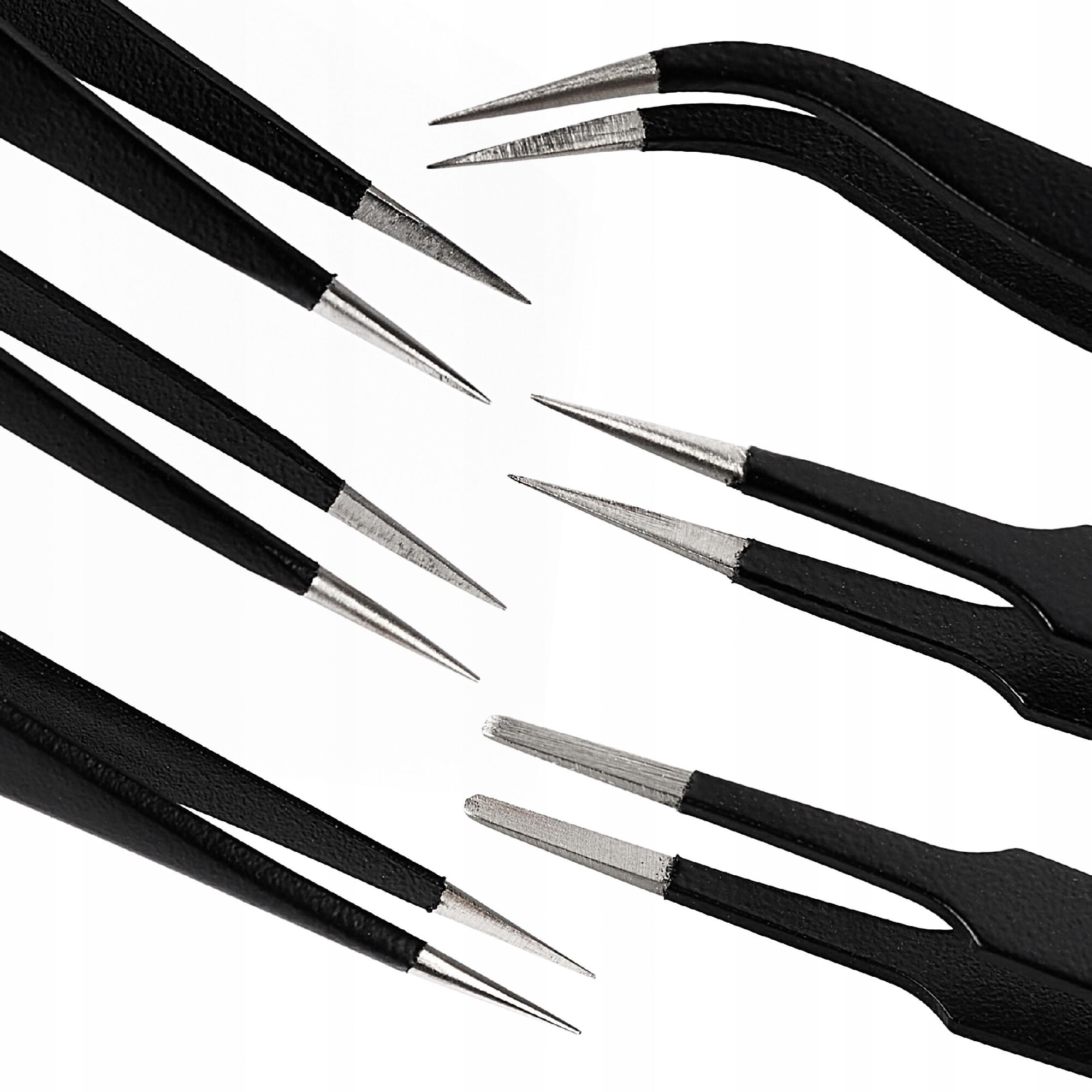 Set de 6 pensete precizie TECHREBAL, antistatice, antimagetice ...