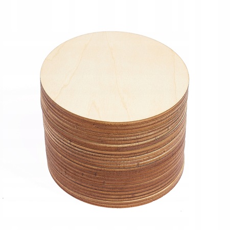 Set 50 cercuri de placaj din lemn, TECHREBAL, 8cm x 3mm, bej - eMAG.ro