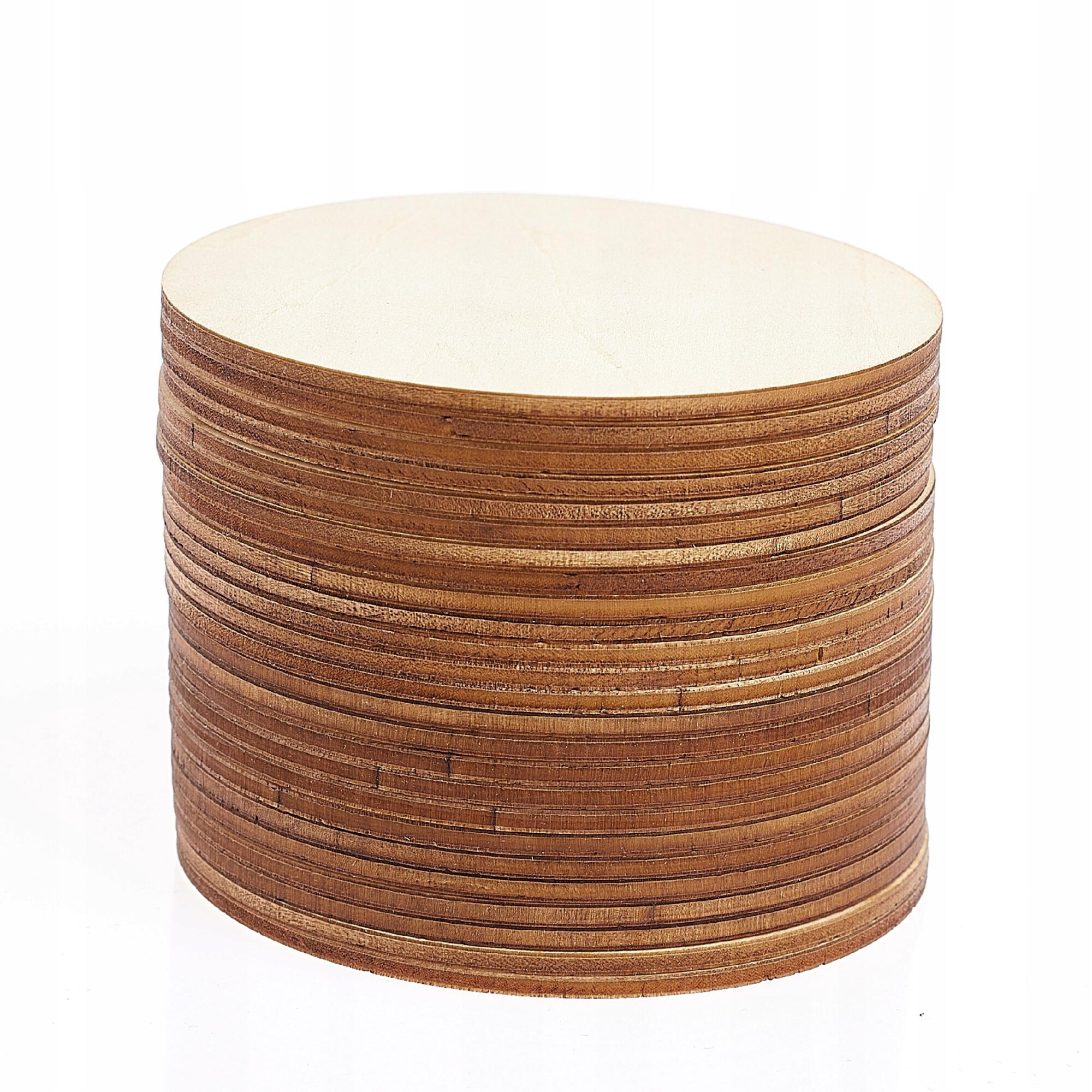 Set 50 cercuri de placaj din lemn, TECHREBAL, 8cm x 3mm, bej - eMAG.ro