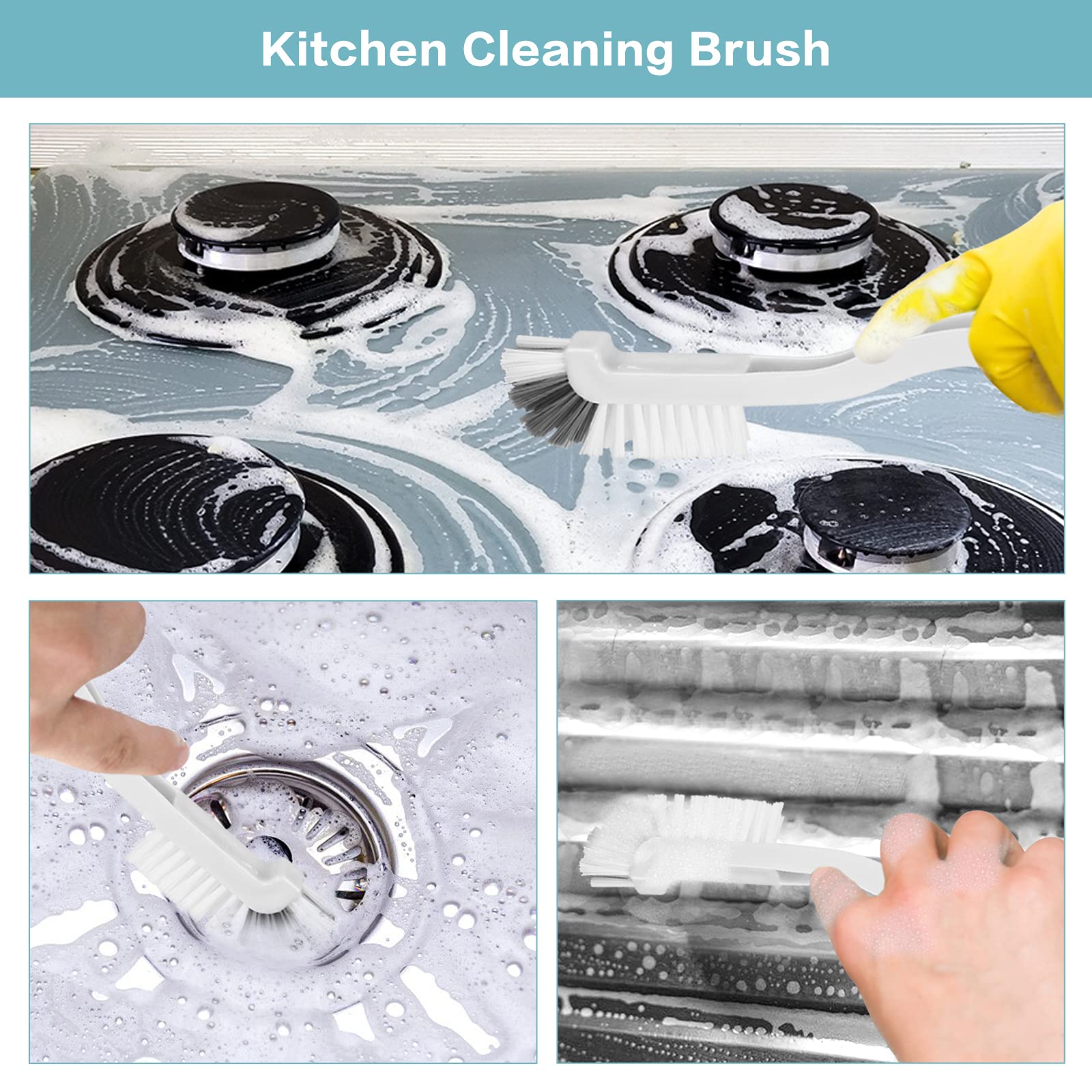 Set 5 perii curatare rosturi, perie suprafete greu accesibile, Curatare ...