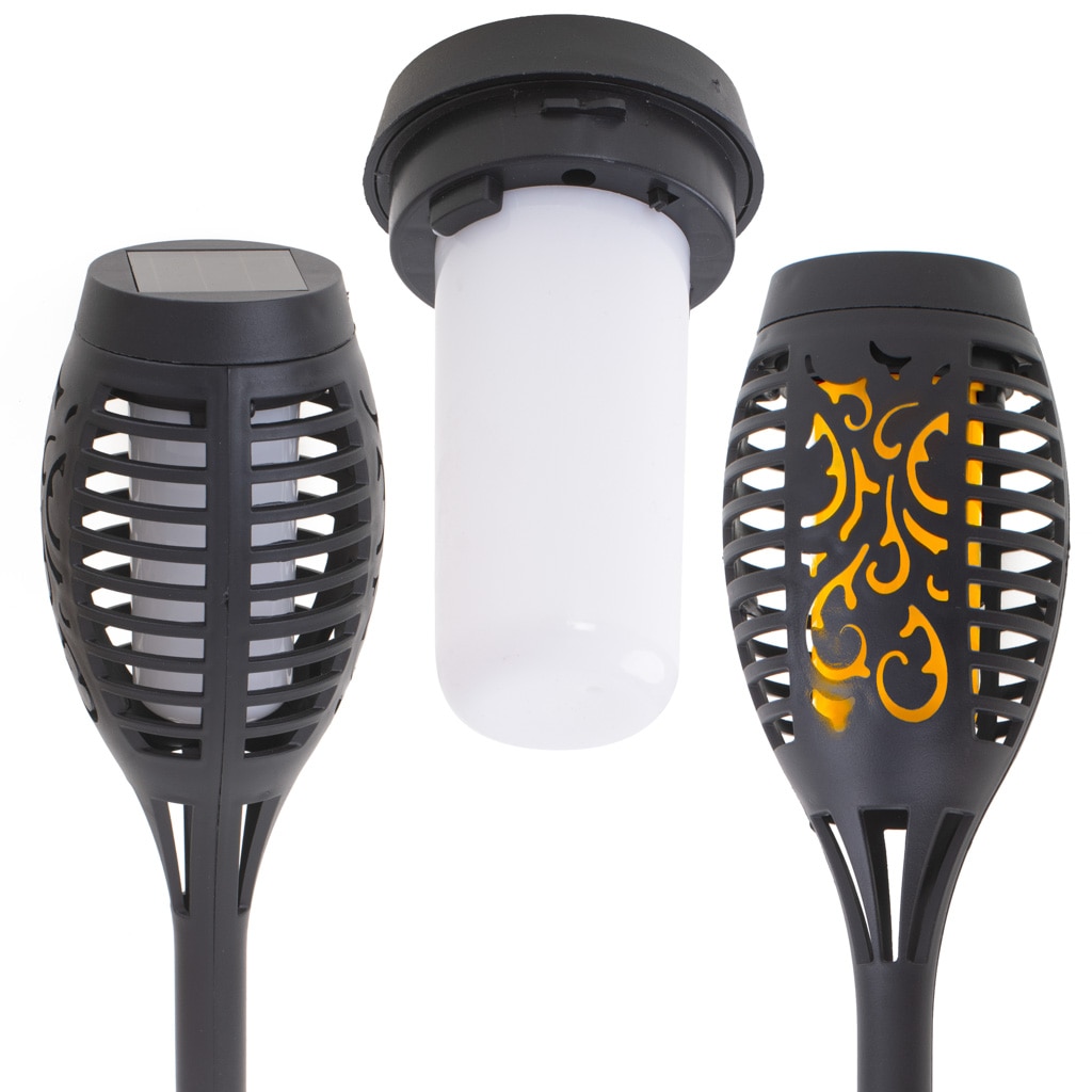 Set 4 lampi solare de gradina tip "Torta" cu 12 LED-uri - eMAG.ro
