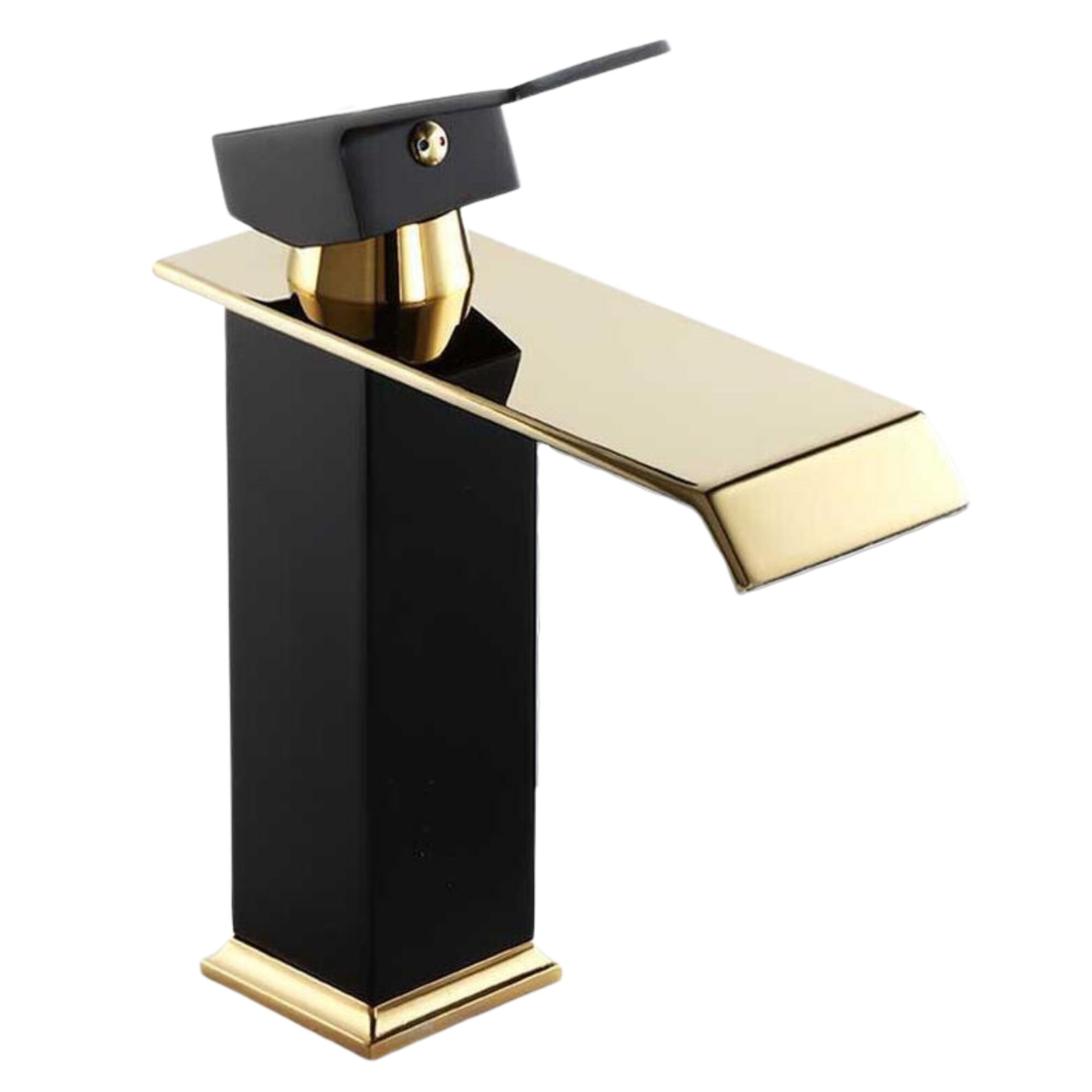Baterie Lavoar cu montare pe chiuveta, culoare Negru/Auriu ABYZ™ - eMAG.ro
