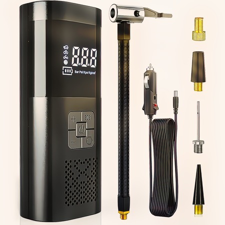 Compresor de Aer Portabil Digital cu Afisaj LED - Pompa de Anvelope ...