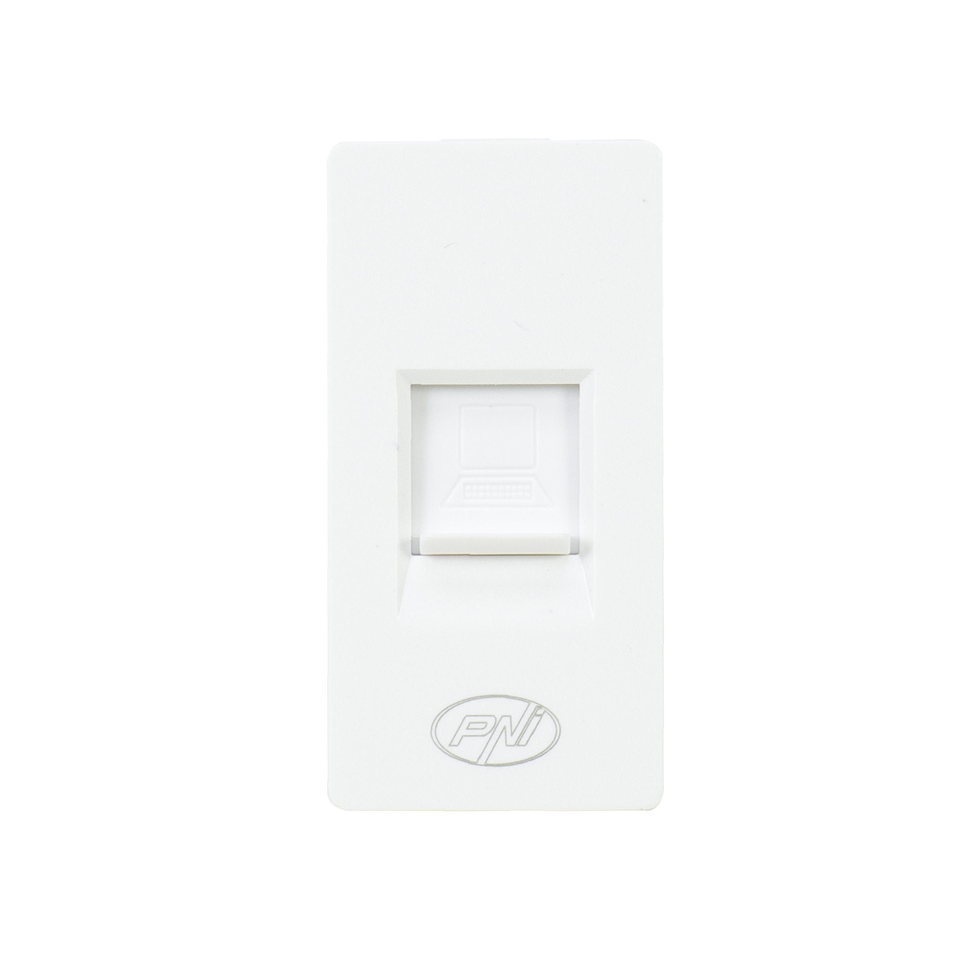 Priza internet PNI RJ45M modulara, CAT5, CAT6, montaj incastrat, alb ...