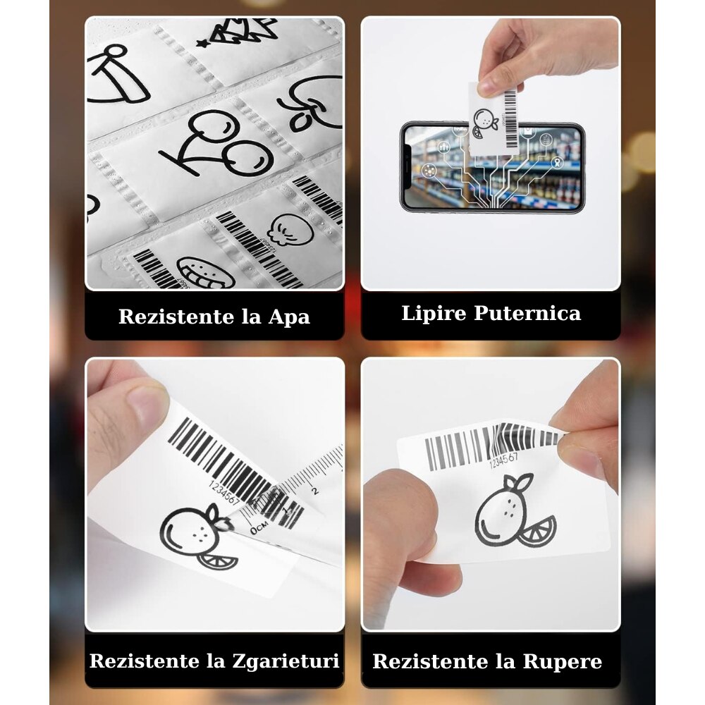 Set 3 Role Etichete Autoadezive Termice VITTALIST®, 40 x 30 mm, 690 ...