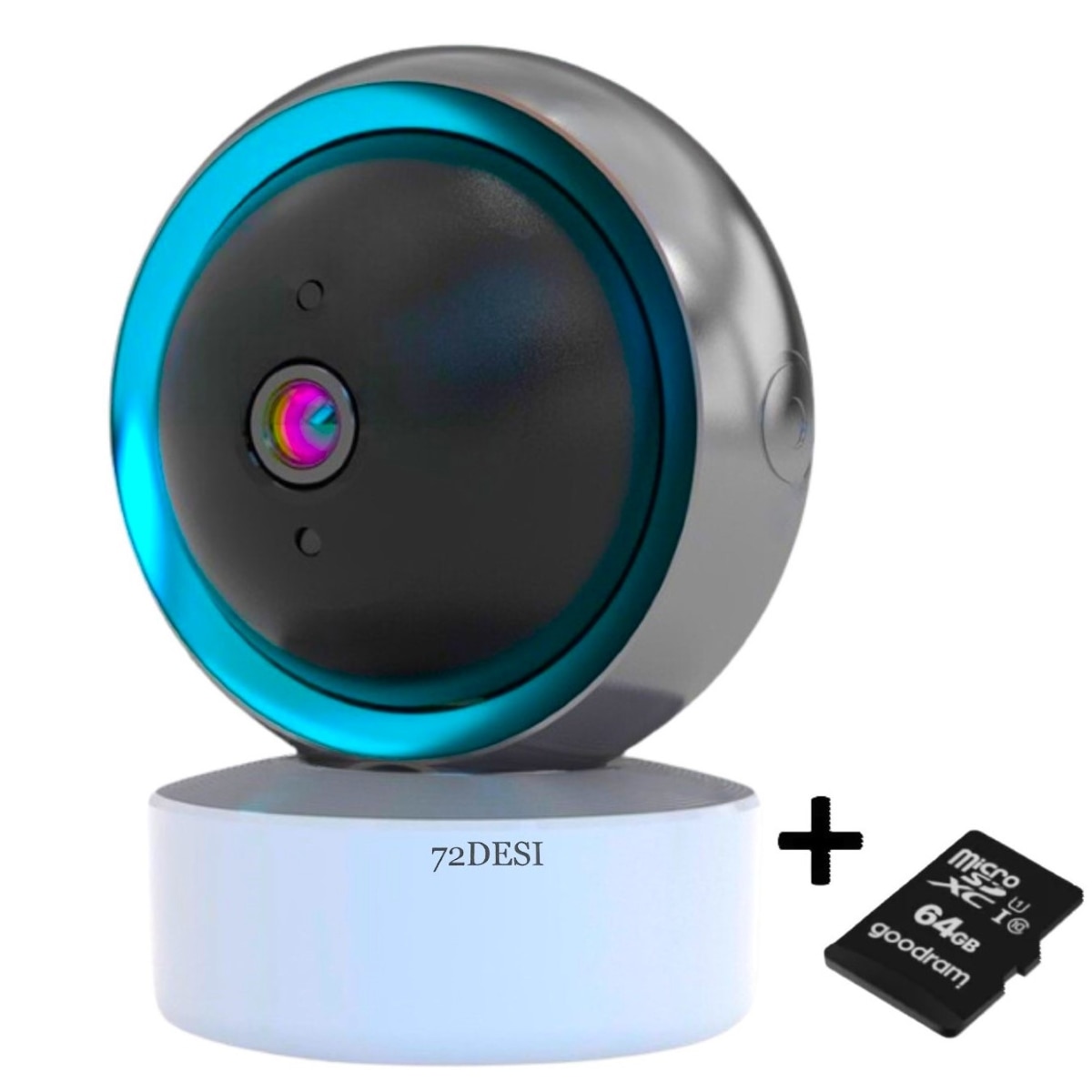 Camera de supraveghere interior 72DESI, 5 MP+Zoom 4x, HD 1920x1080 ...