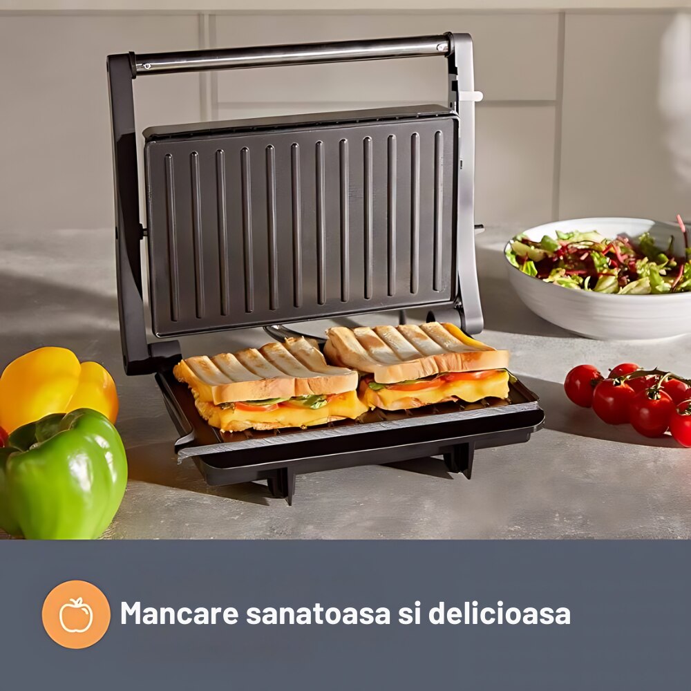 Sandwich-Maker Panini si Grill JOZY®, 1000W, Placi cu Invelis Anti ...