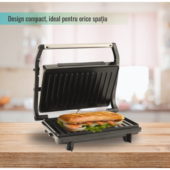 Sandwich-Maker Panini si Grill JOZY®, 1000W, Placi cu Invelis Anti ...