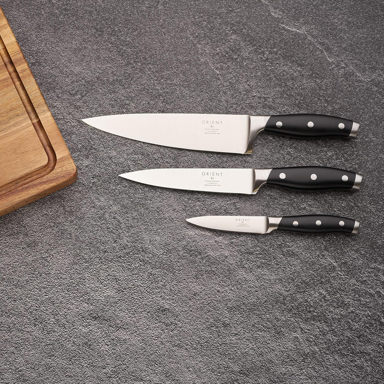 Set de cutite pentru bucatarie, Orient, Origin Series, 3 piese, premium ...