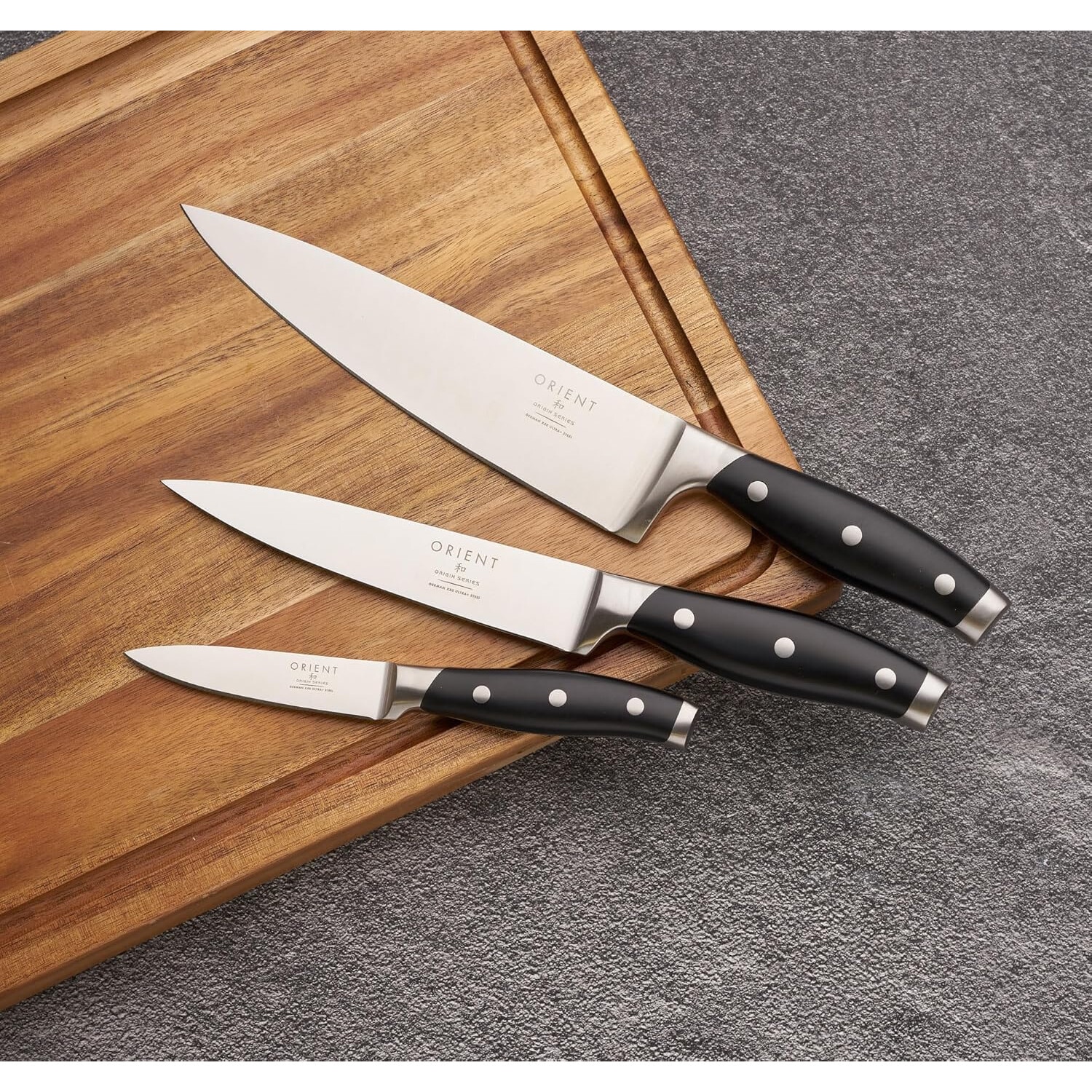 Set de cutite pentru bucatarie, Orient, Origin Series, 3 piese, premium ...