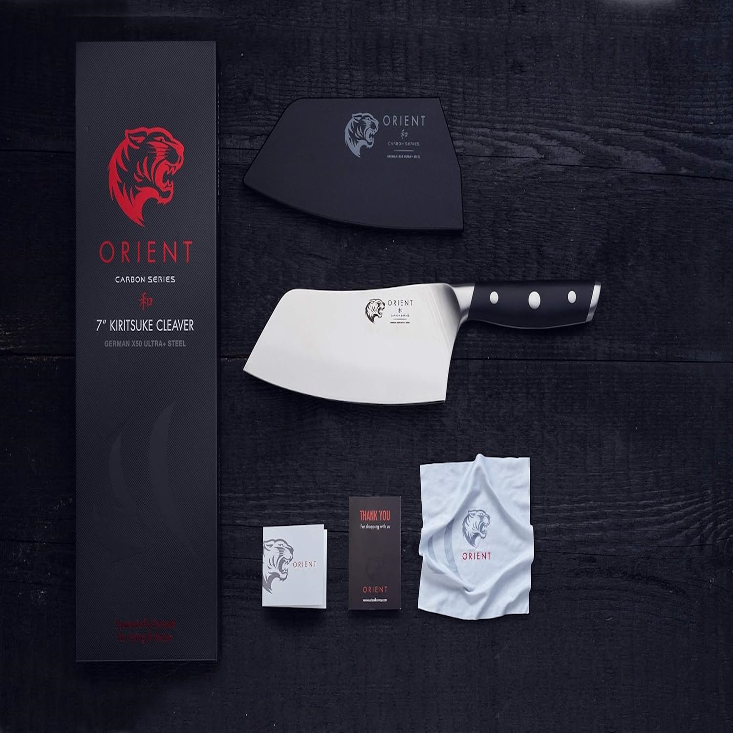 Cutit bucatar pentru tocat, Orient, Carbon Series, Otel Inoxidabil ...