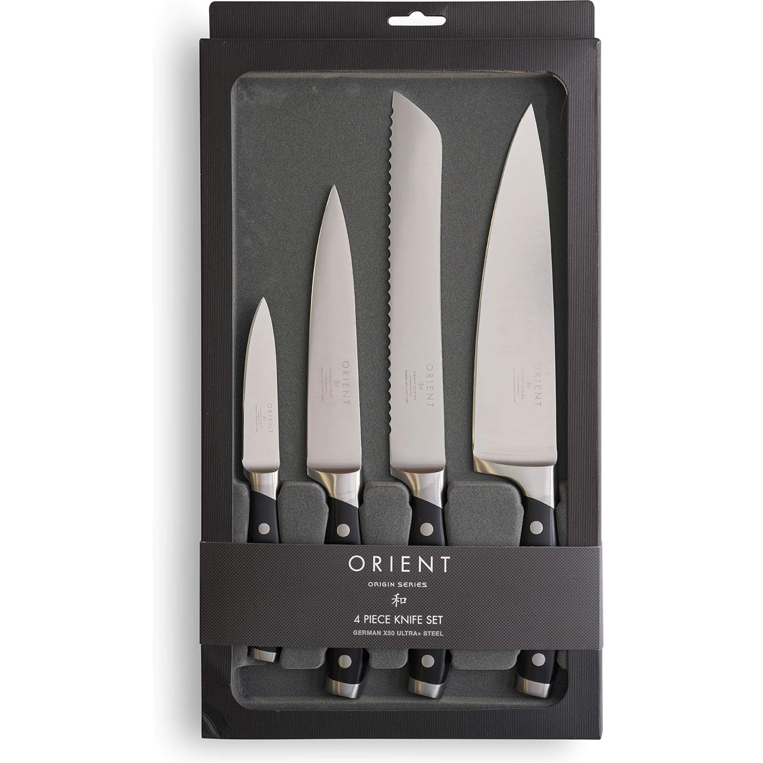 Set cutite de bucatarie Orient, Origin Series, 4 piese, din otel ...