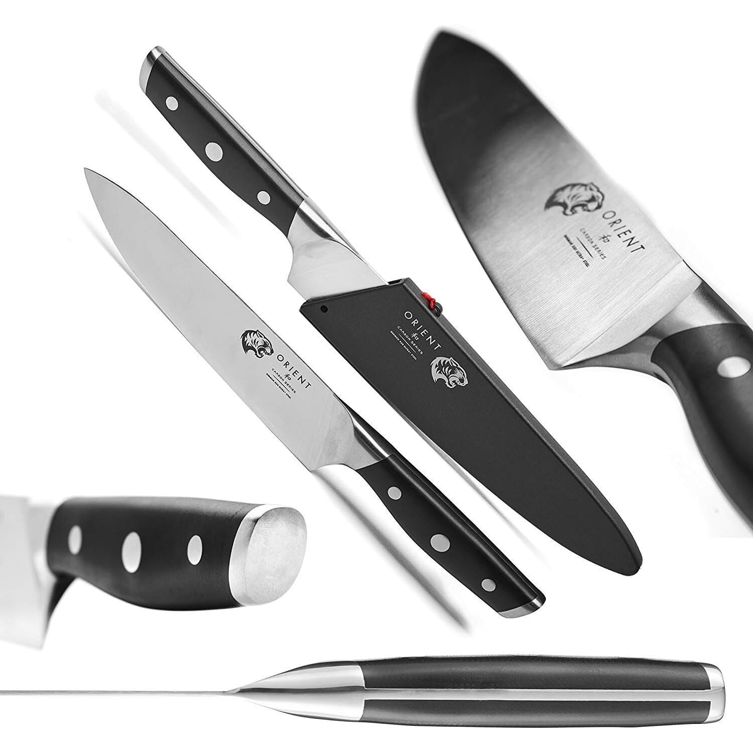 Set cutite de bucatarie Orient, Carbon Series, 3 piese, din otel ...