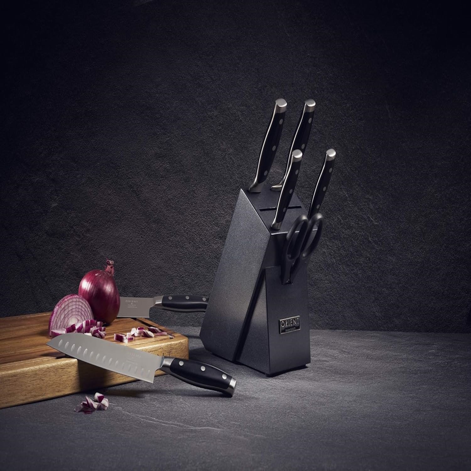 Set de cutite pentru bucatarie, Orient, Origin Series, 8 piese, cu ...