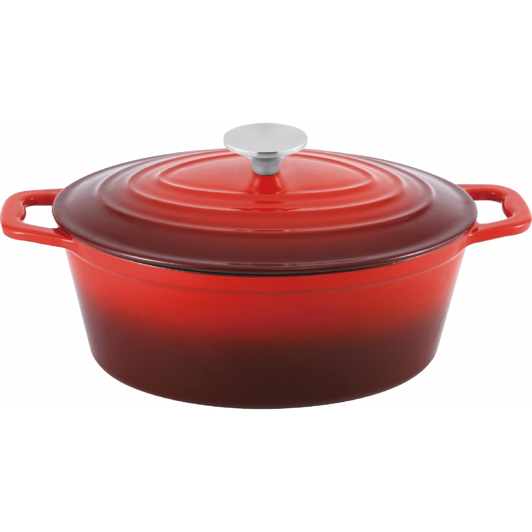 Cratita din fonta cu capac, Diametru 28 cm, Grosime 4 mm, Capacitate 4 ...