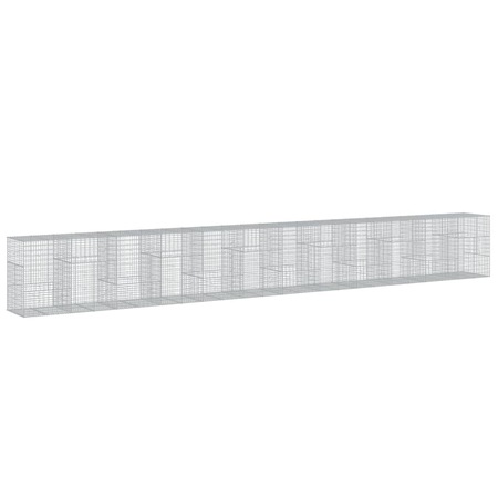 Cos gabion cu capac vidaXL, 1200x100x150 cm, fier galvanizat, 47.55 Kg ...
