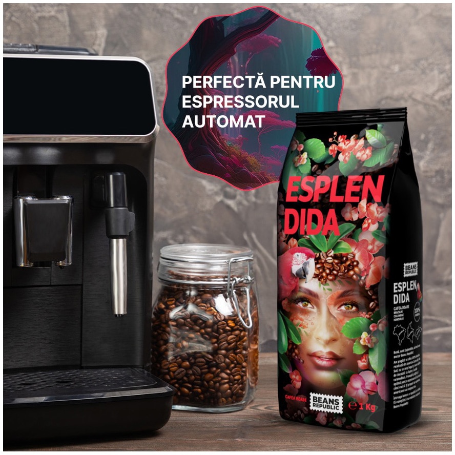 Cafea boabe, Esplendida 100% Arabica, Beans Republic, 1 kg - eMAG.ro