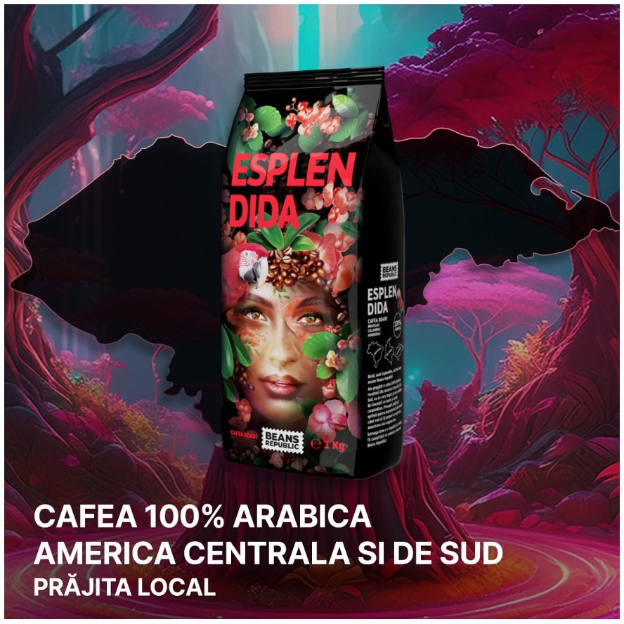 Cafea boabe, Esplendida 100% Arabica, Beans Republic, 1 kg - eMAG.ro