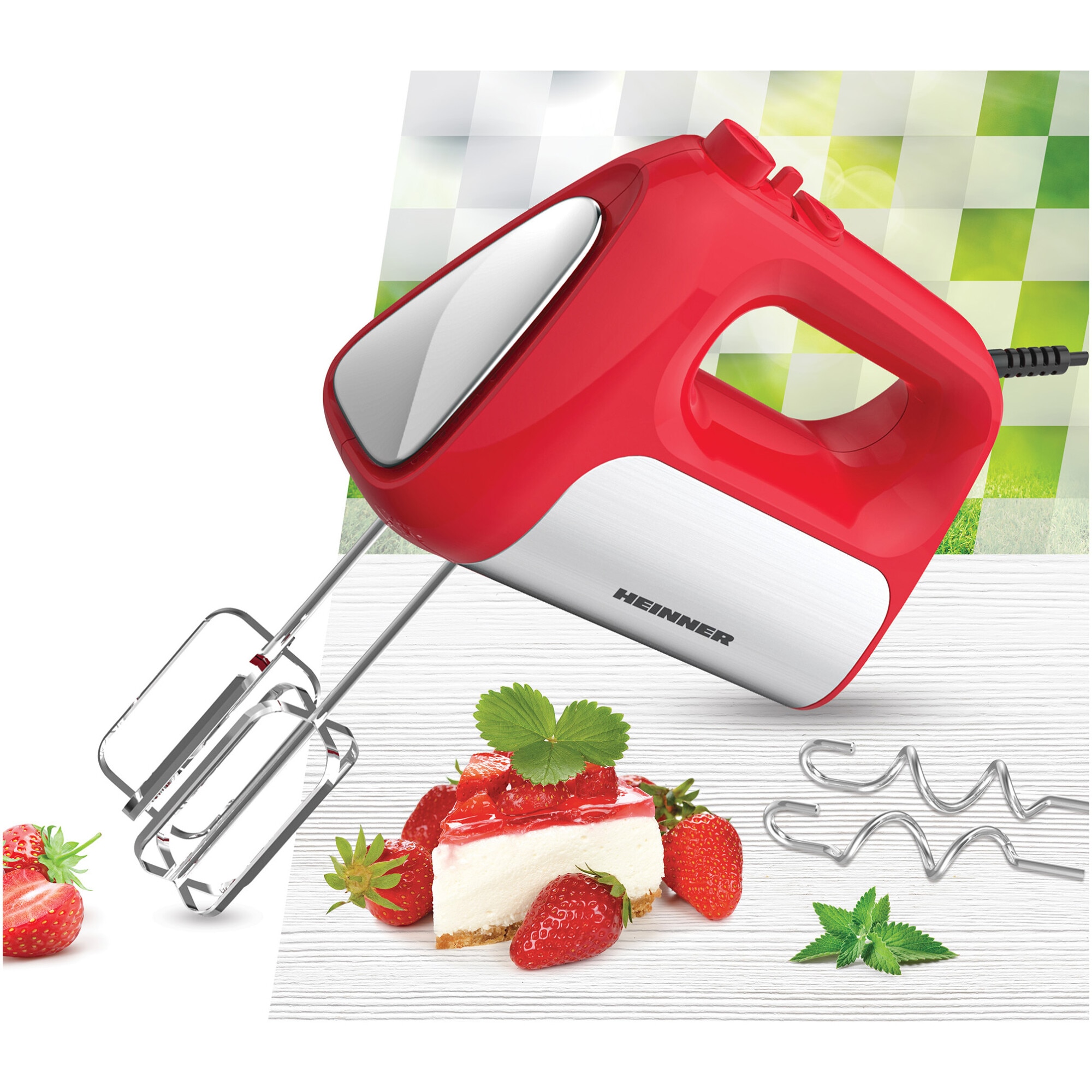 Mixer de mana Heinner HM-DC500RD, 500w, motor dc, 6 viteze + turbo ...