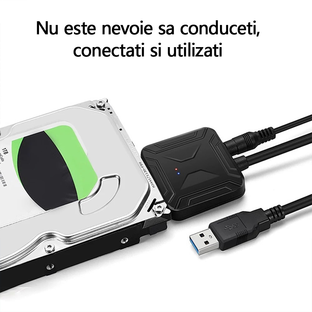 Cablu adaptor USB 3.0 SATA, Bolongking®, pentru HDD/SSD Converter 2.5/3 ...