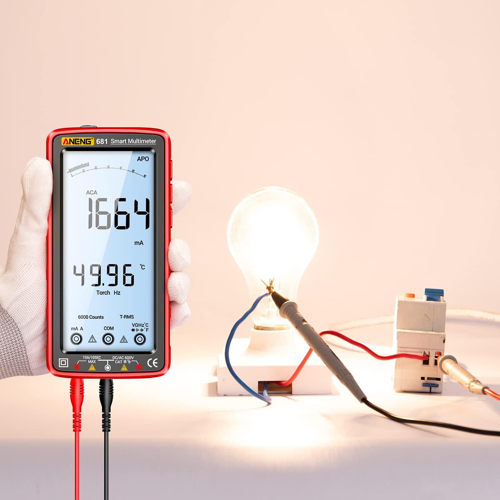 Tester de Multimetru Digital Auto-Gama TRMS cu 6000 de Conturi ...