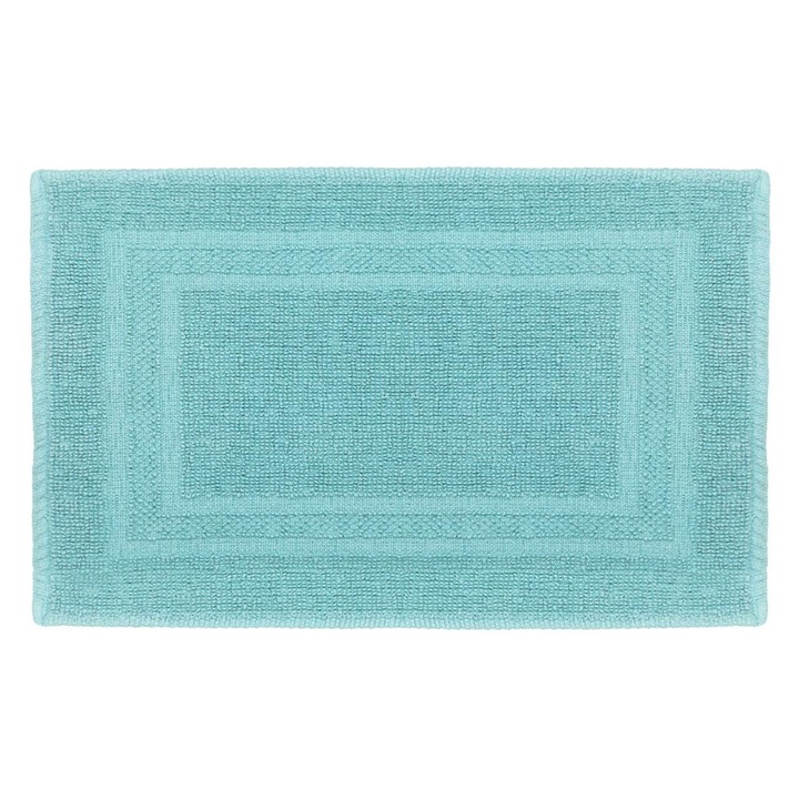 Covoras de baie tip prosop Shopiens®, din bumbac cu model, stabil si ...