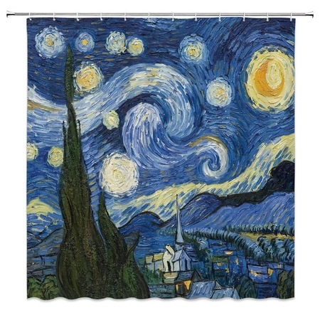 Perdea de dus "Noapte Instelata", Poliester, Imprimare Digitala ...
