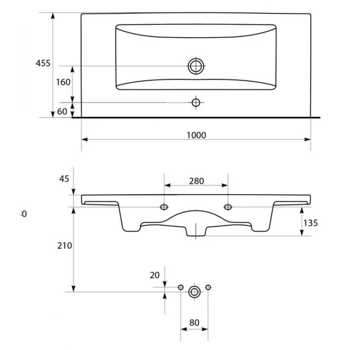 Set dulap baie cu lavoar, Cersanit Tirso, C147, 100 cm, Casmir Mat, MDF ...
