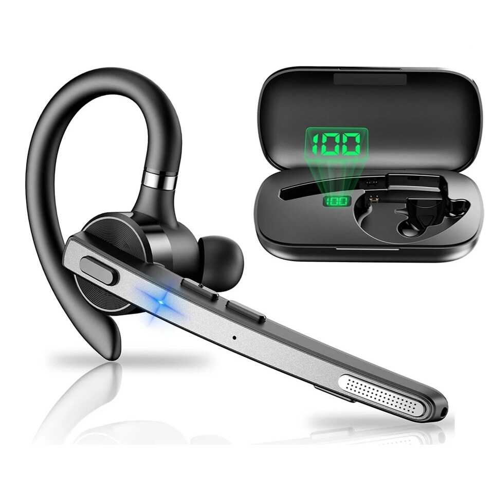 Casca Bluetooth New Bee M53, Bluetooth 5.1, Anulare zgomot, Cu carcasa ...