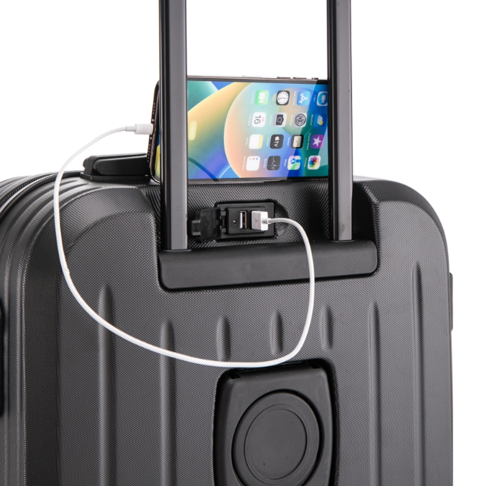 Troler cabina avion Quasar & Co.®, 55x35x22cm, bagaj de mana, troller ...