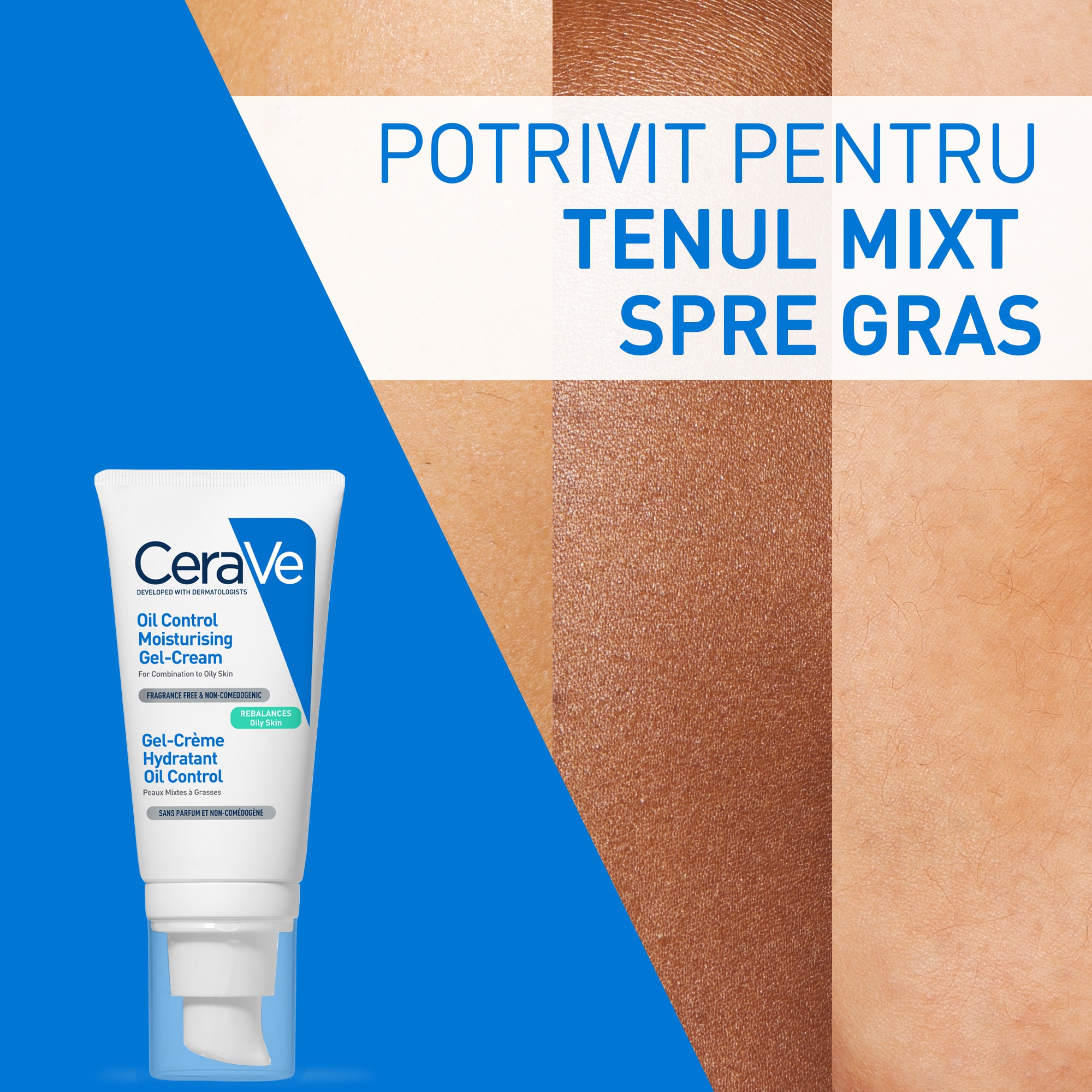 Gel-crema cu efect hidratant, Cerave Oil Control pentru ten mixt spre ...