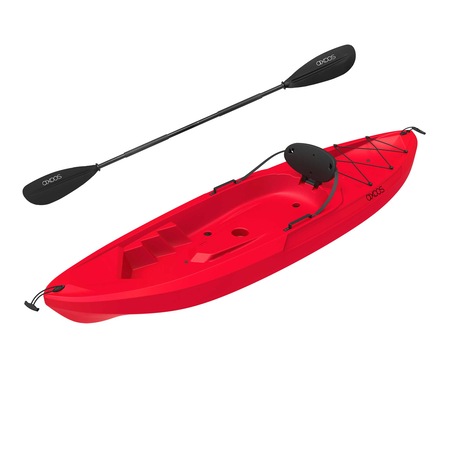 Pachet caiac Axoos, model Sit On Top, rosu, lungime 2, 65 metri si ...