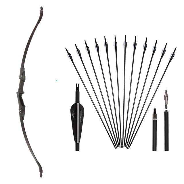 Set Arc si Sageti, Ambidextru, 40lbs, 12 sageti, 57 inch - eMAG.ro