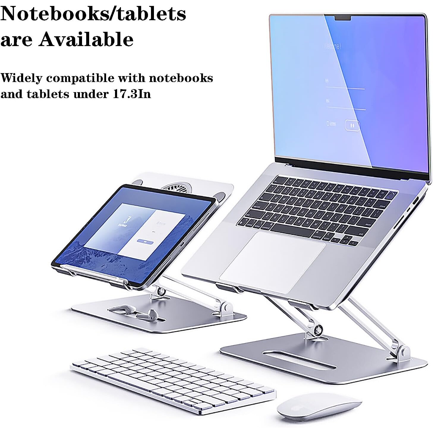 Стойка за лаптоп VINTOP®, преносима, съвместима с лаптопи между 9 и 15,6 инча, сгъваема ...