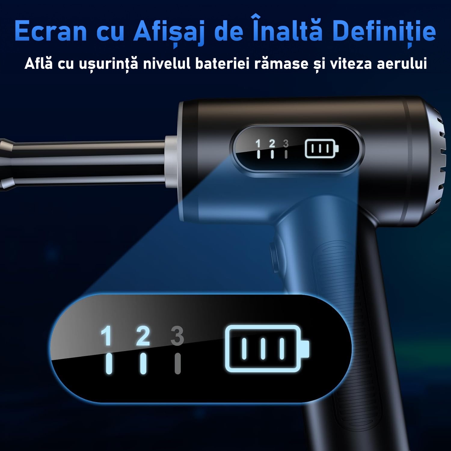Suflanta aer si Aspirator fara Fir, 2-1 cu Acumulat, pentru Indepartare ...