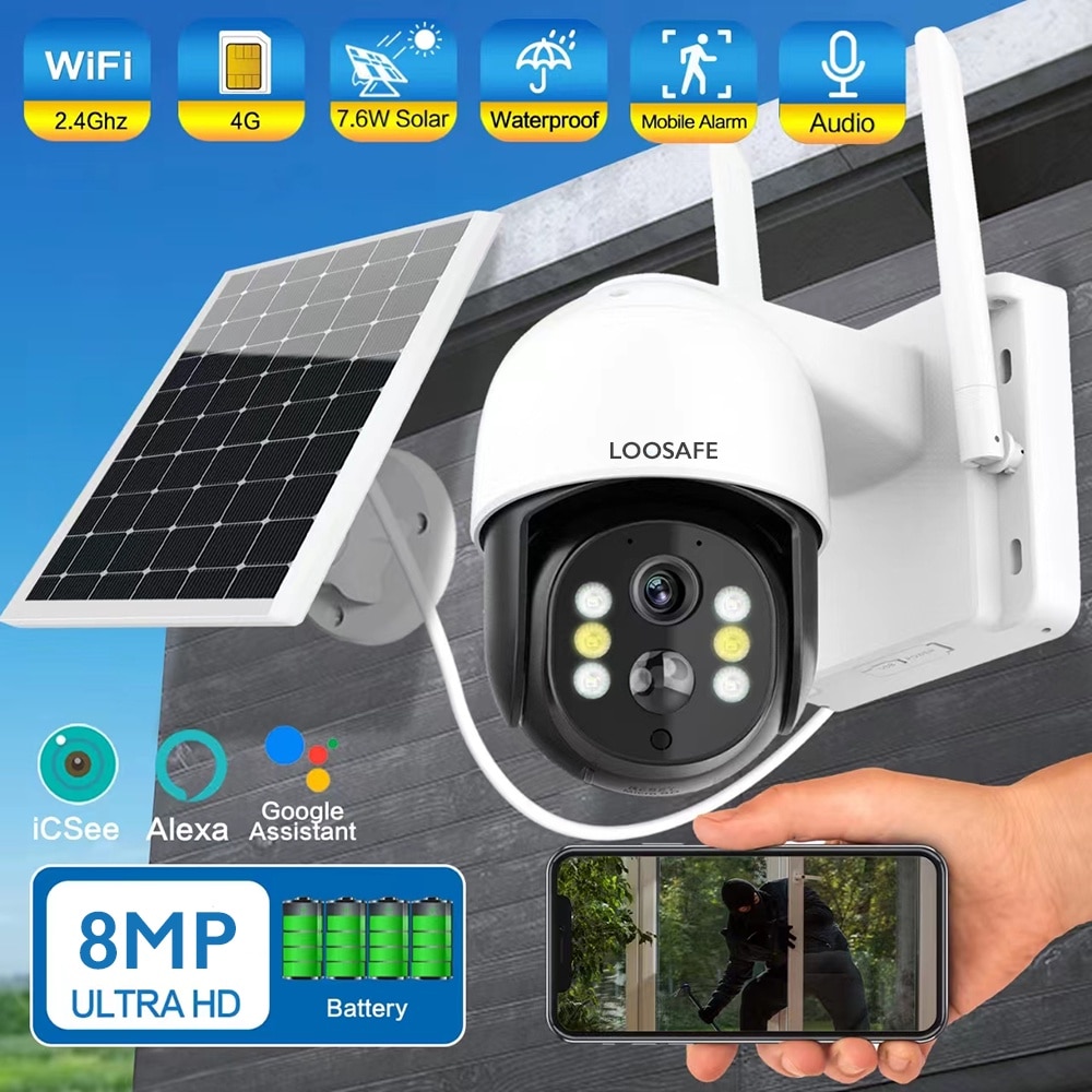 Camera de Supraveghere Solara 4G Loosafe® 4GProtect Ultra TQ5, 8MP ...