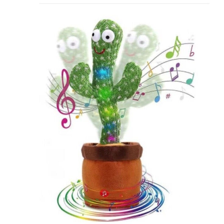Jucarie Interactiva, Cactus Dansator cu LED-uri colorate si doua ...