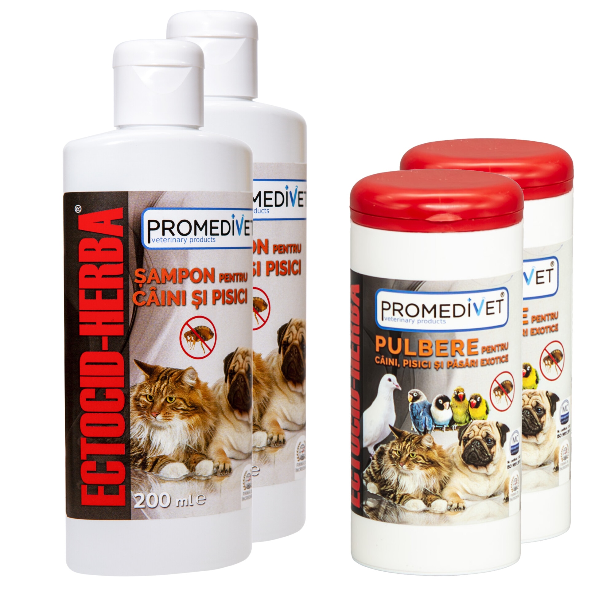 Pachet Antiparazitar Ectocid Herba Pulbere Naturala 2x50g si Sampon ...