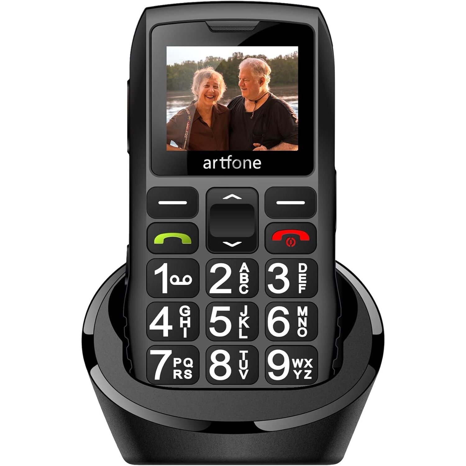 Artfone C1 PLUS Telefon mobil pentru seniori, Butoane mari, Dual SIM ...
