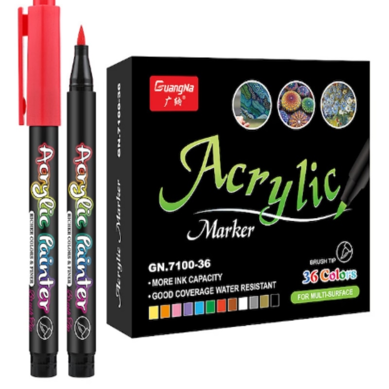 Set 36 carioci acrilice, multicolor, 2mm - eMAG.ro