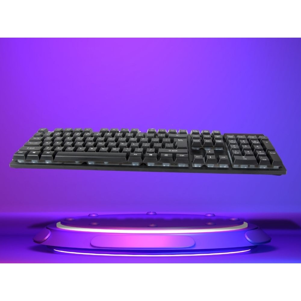 Tastatura gaming iluminata LED RGB cu membrana silentioasa, Tastatura ...
